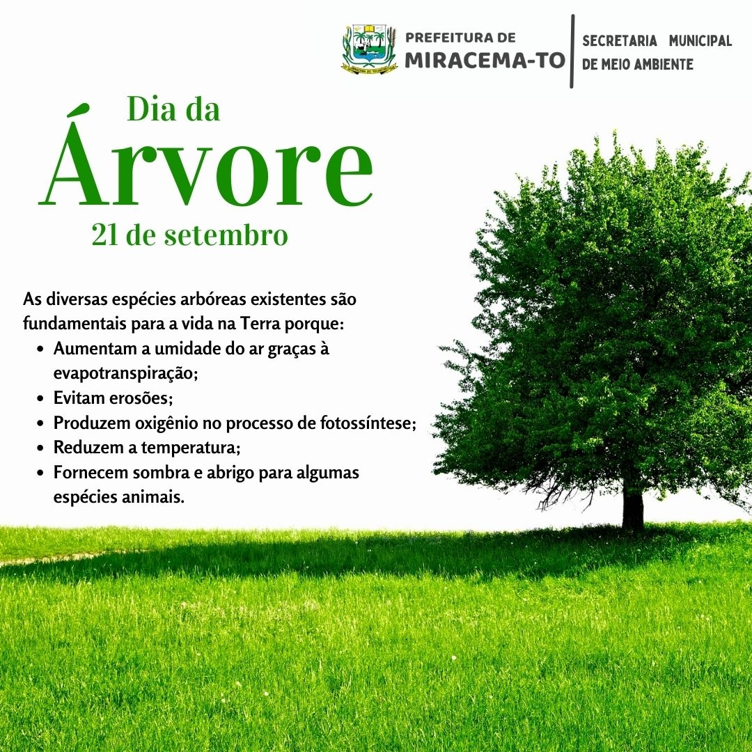 DIA DA ÁRVORE É COMEMORADO PELA SECRETARIA MUNICIPAL DE MEIO AMBIENTE ...
